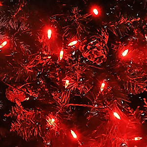 Vicila 200 LED Red Christmas String Lights, Mini String Lights Outdoor 8 Modes Connectable Fairy Lights for Garden, Patio, Trunk, Holiday, Xmas Tree, Halloween Decorative