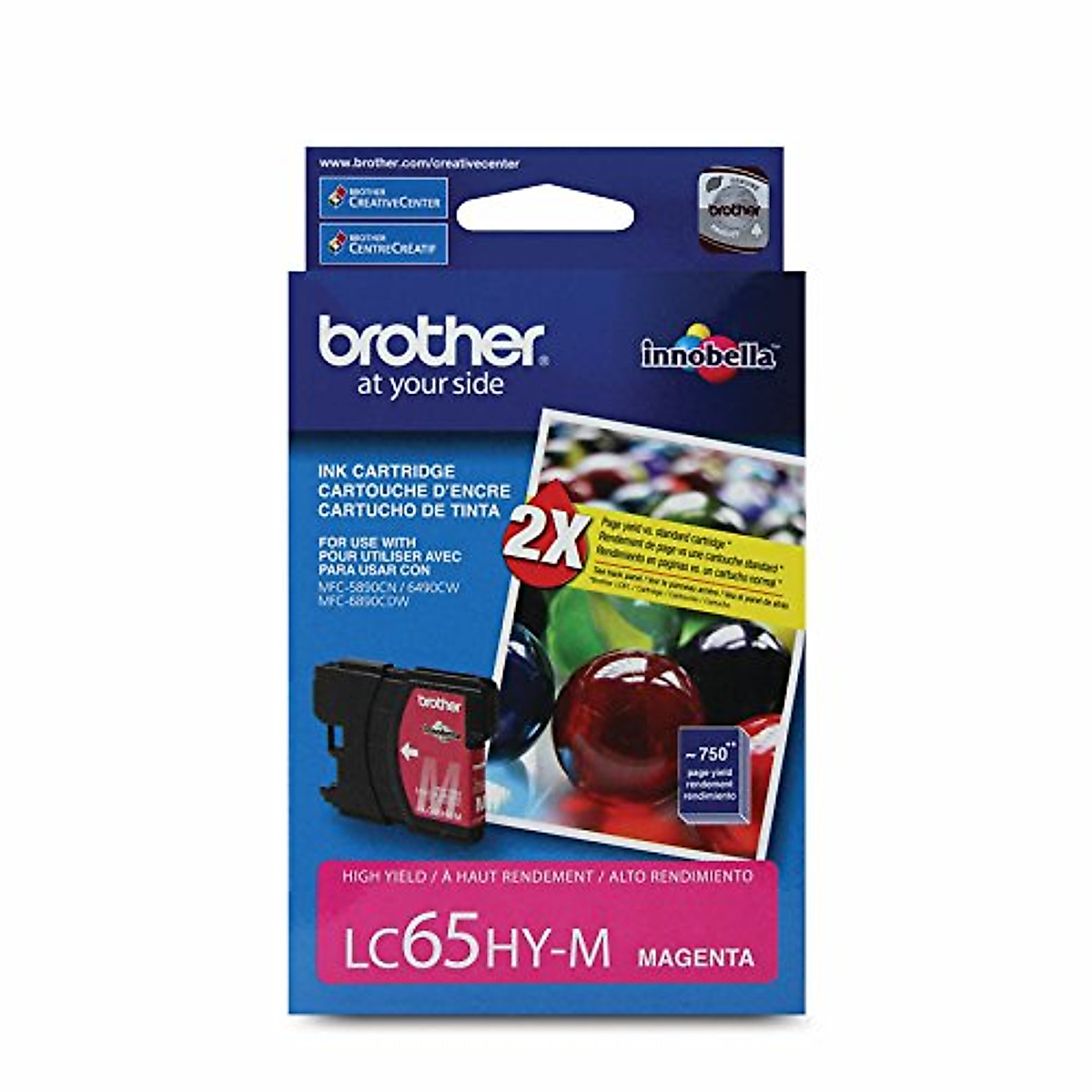 Brother 739095 LC 65 Magenta Ink Cartridge High Yield (LC65HYMS)