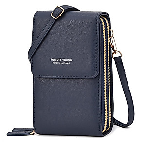 Women Crossbody Wallet Purse with Phone Holder Lightweight Touch Screen Bag Purse PU Leather RFID Blocking Purse