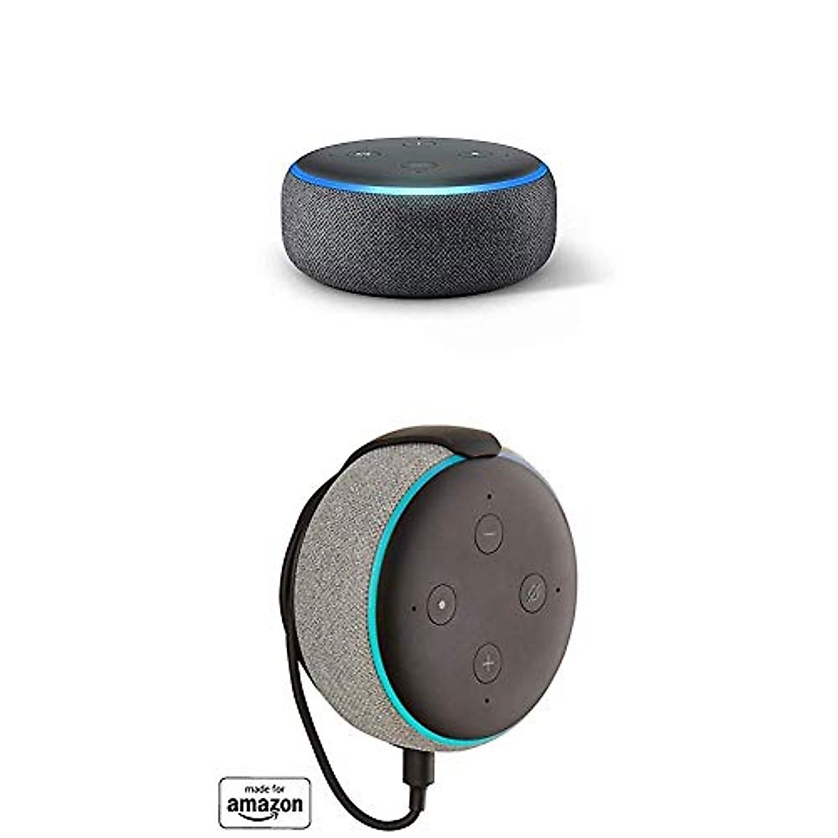 Echo Dot (3rd Gen) bundle with"Made for Amazon" Mount for Echo Dot - Charcoal