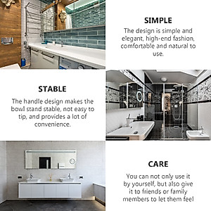 Lurrose Men's Razors Shaving Bowl Set, Stainless Steel Shaving Mug Container Shaving Cream Bowl Shaving Scuttle Mug Foam Shaving Tool for Men Stainless Mixing Bowls