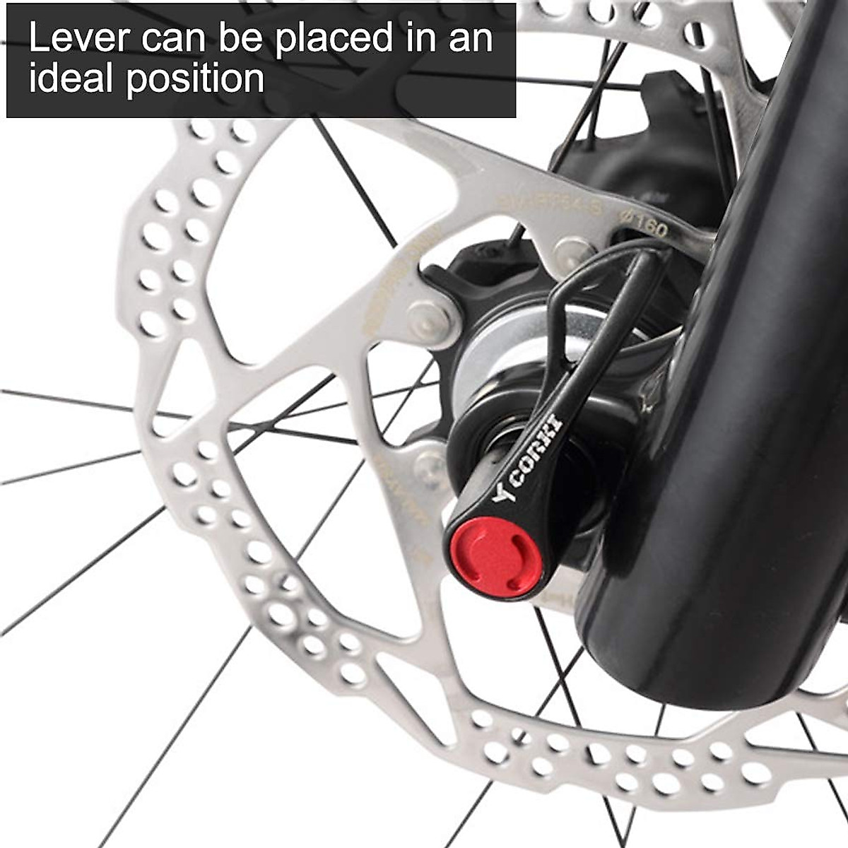 Dioche Bike Release Skewer Front Rear, Ti Axle & CNC Alloy Skewers for Mountain Bike Road Quick Release(100/130 -Black)