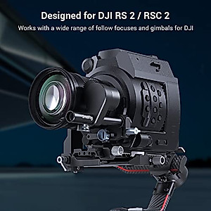 SmallRig 12mm to 15mm Rod Clamp Adapter, 12cm (4.7 Inch) Aluminum Alloy Rod with M12 Inner Thread, Designed for DJI RS2 RSC2 and Follow Focuses - 3681