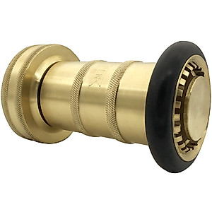 RosyOcean 2 Inch NPSH Fire Hose Nozzle Brass Fire Equipment Industial Heavey Duty Spray Jet Fog Nozzle