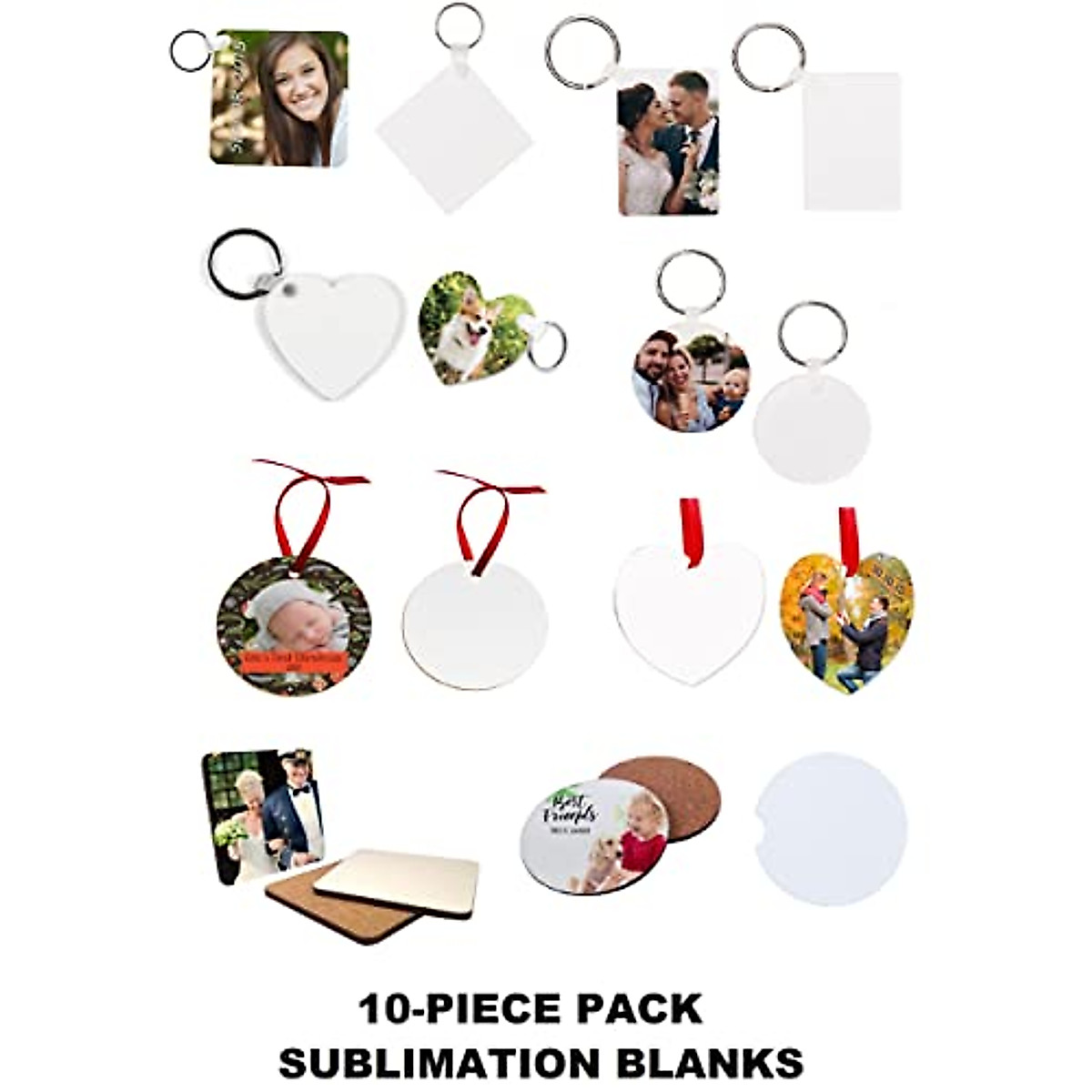 Sawgrass SG500 Sublimation Printer - Bundle - with Inks, 220 Sheets SUBLIMAX Paper, 10 Pieces Sublimation Blanks, Design Software & 3 Rolls Tape