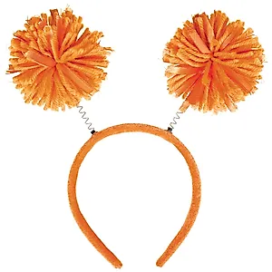 Amscan Pom Yarn Spings Head Bopper, 9" x 4 1/2", Orange