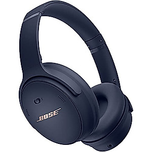 Bose QuietComfort 45 Wireless Noise-Canceling Headphones (Midnight Blue) Bundle with PowerBank + Headphone Stand + USB Adapter + 3.5mm Extender & Splitter + Headphone Cleaning Kit (Renewed)