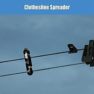 Jalzdieod Spreader Clothesline Spreader S Shape Clothesline Splitter Pulley Clothesline for Long Clotheslines