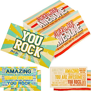 Zonon You Are Awesome Thank You Cards, 200 Pieces, Multicolor