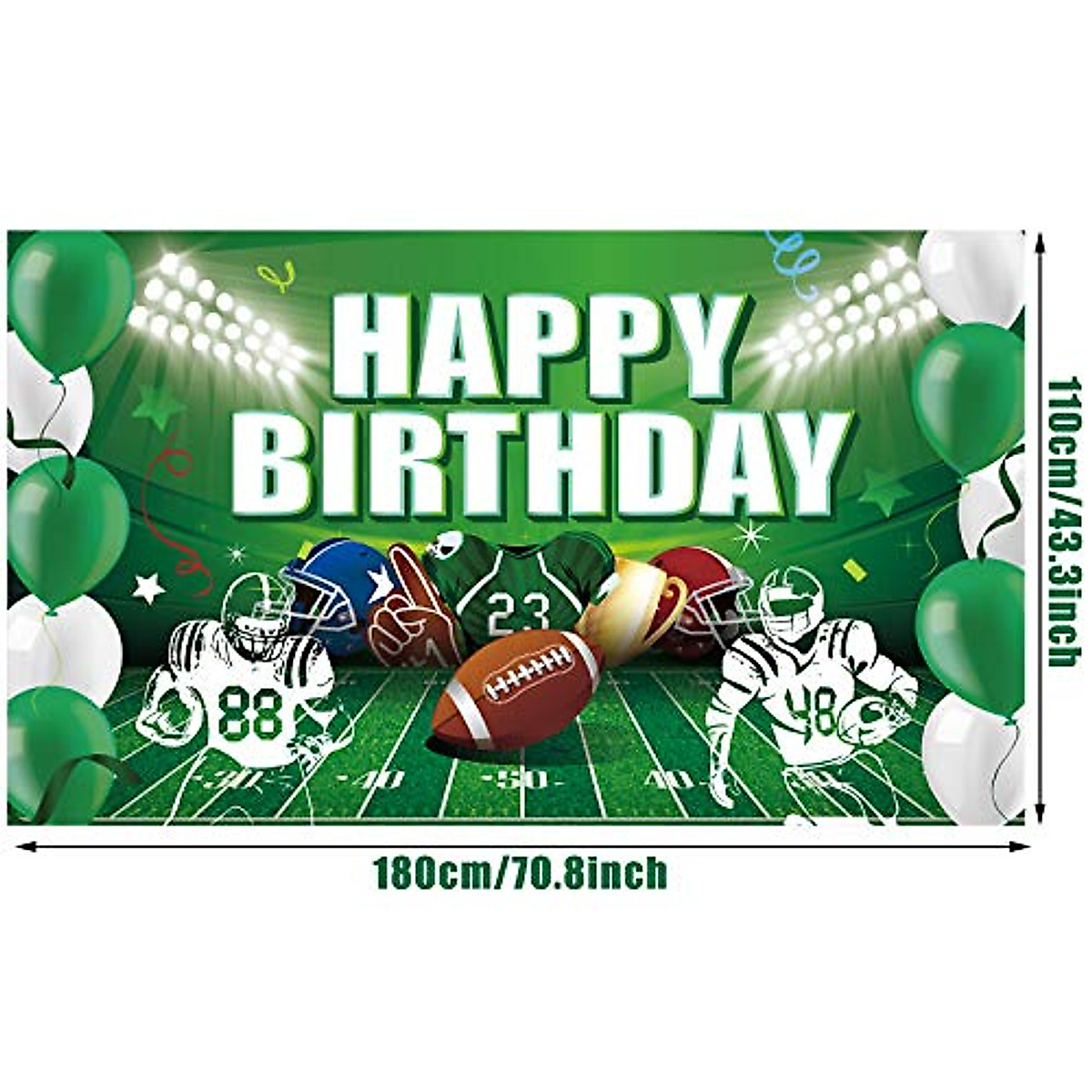Football Birthday Party Backdrop Decorations Football Birthday Banner Super Football Bowl Game Day Sports Fan Supplies Football Themed Boy Birthday Party Favors Photo Booth Props Wall Hanging