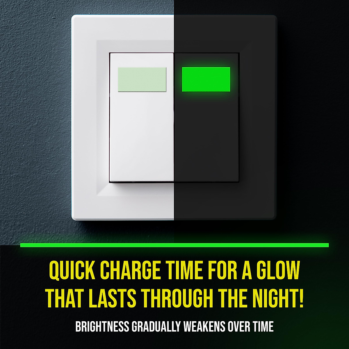 Lockport Glow in The Dark Tape - 15 Ft x 0.5 Inch - Bright, Rechargeable, & Long-Lasting Fluorescent Tape - Luminous Tape for Outdoor Sports, Night Decorations, and Home Marking