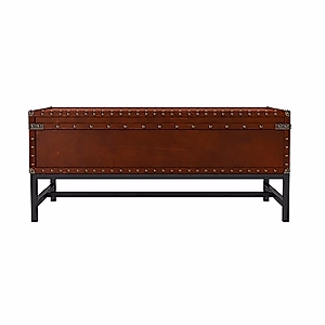 Southern Enterprises Voyager Storage Cocktail Coffee Table, Espresso Finish