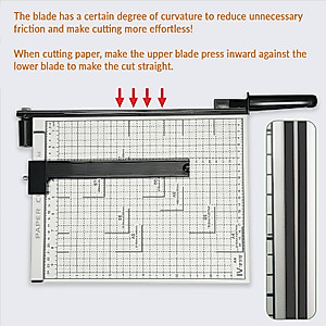 Optomni 12-Inch Paper Cutter, Heavy Duty Guillotine Paper Cutter with 10 Sheet Capacity, Ideal Paper Trimmer for Classroom, Cardstock, Art Projects, and Office Use