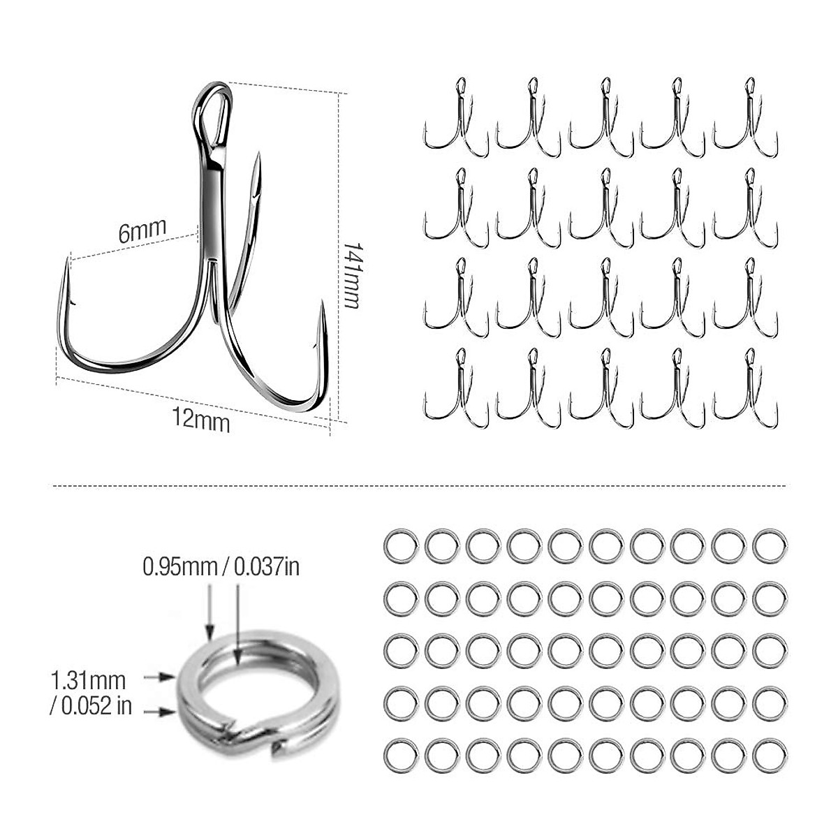 DONQL Crankbaits Fishing Lure Set Minnow Baits Kit Wobbler Topwater Lures with Hooks Hard Popper Lures for Saltwater Freshwater Trout Bass Perch Salmon Fishing (Type 1-4.5 cm / 4g)