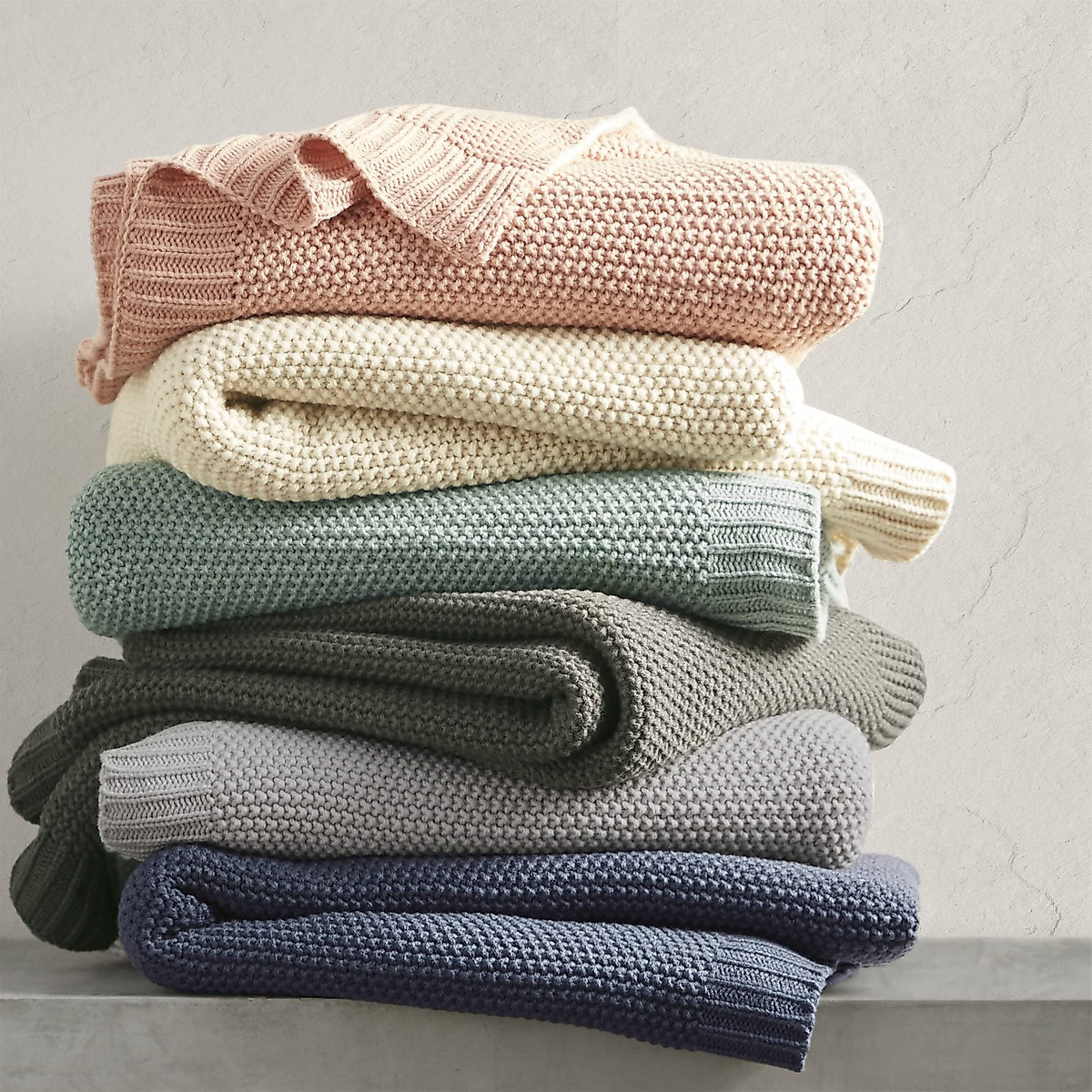 INK+IVY Bree Knit Throw Blanket for Bed, Sofa, and Couch, Lightweight, Breathable, Soft & Cozy Summer Blanket, Throw (50 in x 60 in), Aqua