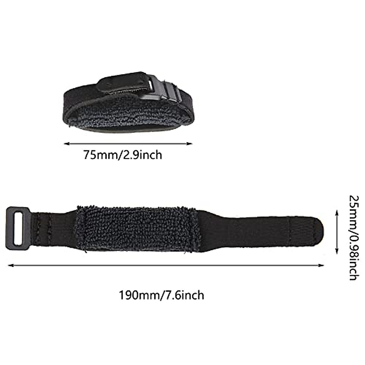 TUOREN 2Pack Guitar String Mute Dampener Noise Reducer Fingerboard Mute Tape Fit for Electric Wood Acoustic Guitar Bass Instrument Accessories 185mm/7.28"