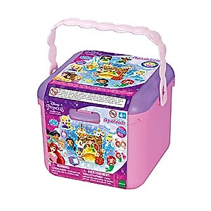 Aquabeads Disney Princess Creation Cube, Complete Arts & Crafts Bead Kit for Children - Over 2,500 Beads & Display Stand The Create Belle, Ariel, Tiana, Rapunzel and More