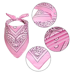 choyaxo Dog Halloween Costumes Pet Cowboy Costume for Dogs Cat Cowboy Hat with Bandana Scarf Set Party Accessories (Pink)