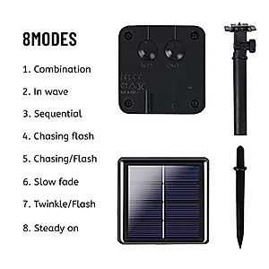 Yiaht Solar String Lights Outdoor, 4 Pack Each 33 Ft 100 Led Solar Powered Fairy Lights Waterproof with 8 Modes Decoration Copper Wire Lights for Trees Christmas Party Patio Yard Wedding(Warm White)