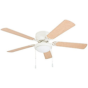 Portage Bay 50254 Hugger 52" White West Hill Ceiling Fan with Bowl Light Kit