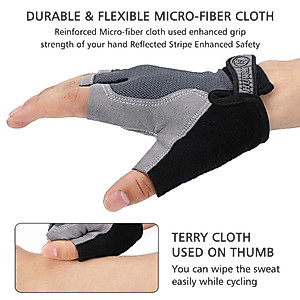 Accmor Cycling Gloves for Men Women, Bike Gloves Half Finger Road Bike MTB Gloves, Anti-Slip Shock-Absorbing Glove for Fitness Cycling Outdoor Sports