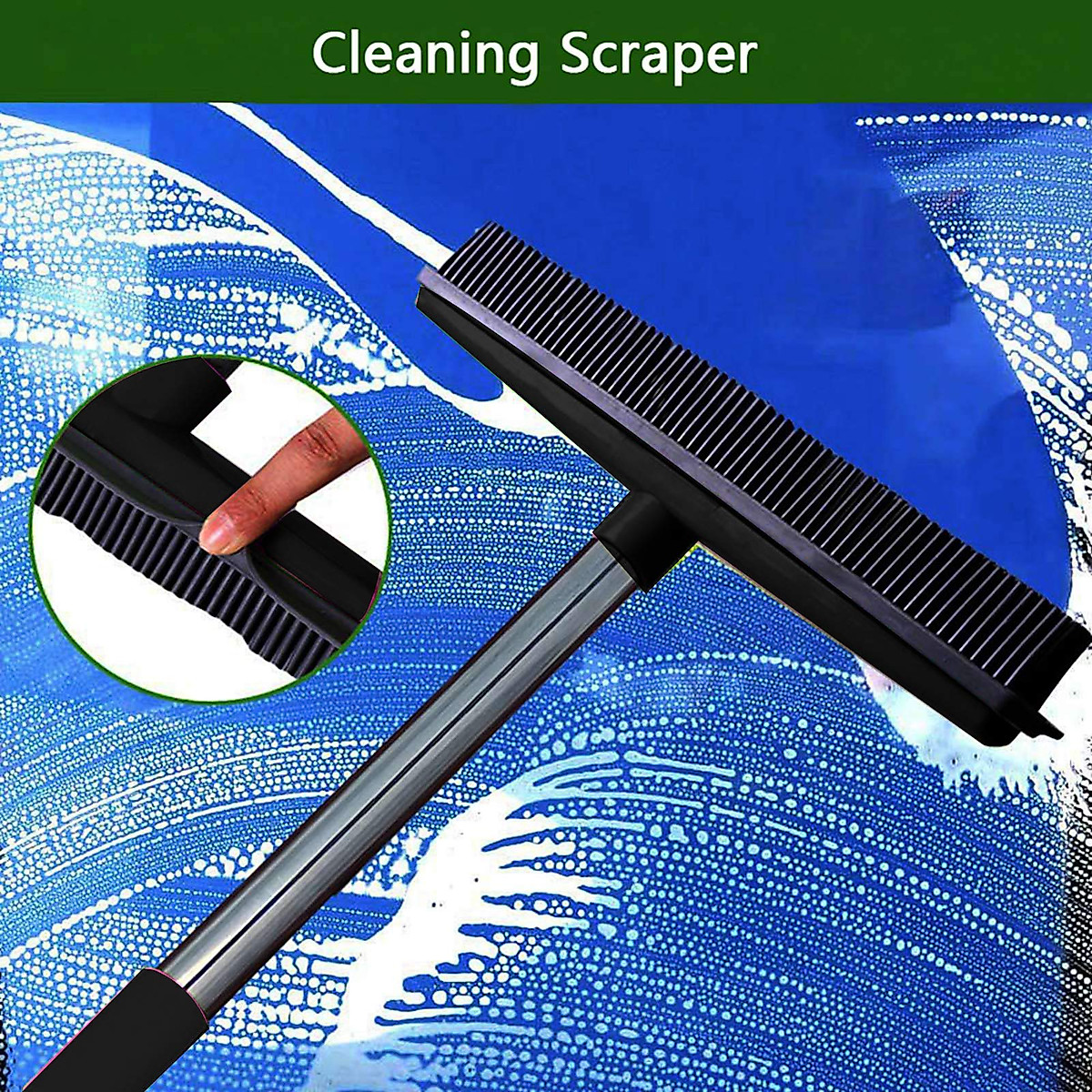 Nachukan Multifunction Telescopic Floor Broom - Carpet Broom, Pet Hair Cleaner, Dust Removal Sweeper - Cleaning Tools(Black)