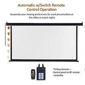 Motorized Projector Screen 100 inch 16:9 HD Diagonal Indoor and Outdoor Electric Move Screen with Remote Control for Family Home Office Theater, Black