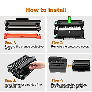 GALADA Compatible Toner Cartridges and Drum Unit Replacement for Brother TN760 TN-760 TN730 TN-730 DR730 DR 730 for DCP-L2550DW MFC-L2710DW HL-L2350DW HL-L2395DW (2 Black Toner with Chip + 1 Drum)