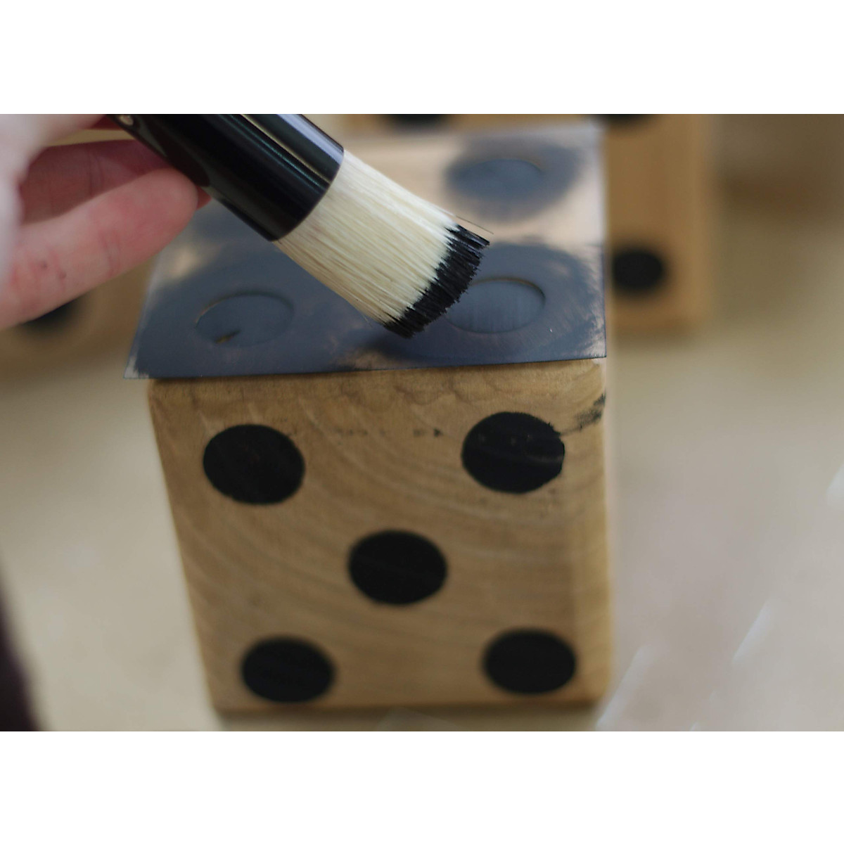 Barn Star Yardzee Dice Stencil Kit, Outdoor Dice Yard Game - Reusable - Giant Wood Dice