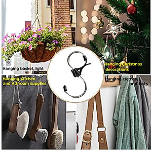 GEZIDEA S Hooks Stainless Steel Heavy Duty S Hooks Anti Drop for Kitchen,Work Shop,Bathroom,Garden,Wardrobe,Office,Perfect Rack Hooks,Big,10Pieces