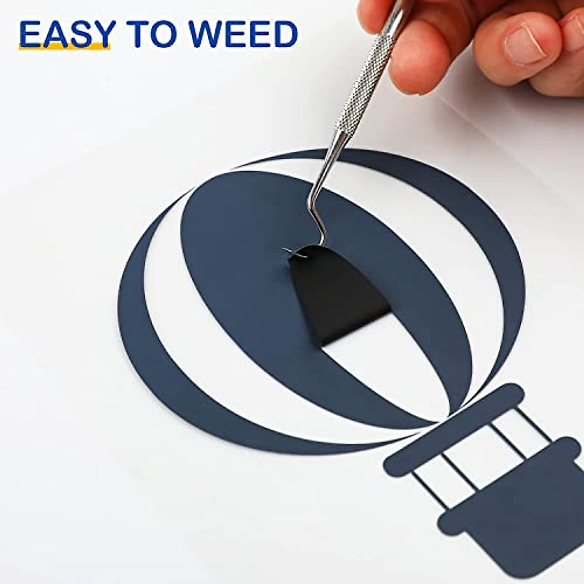 FURWEY Heat Transfer Vinyl Rolls HTV Vinyl - 12" x 25Ft White Iron on Vinyl, Easy to Cut & Weed for Heat Vinyl Design