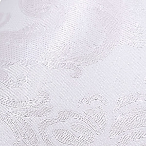 SimpleLife4U Peel & Stick Shelf Liner Waterproof Drawer Paper 17.7 Inch by 9.8 Feet, White Damask