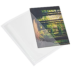 100 Pack Top Load 4x6 Photo Sleeves with Adhesive, Index Card Holder for Office Supplies, Clear Label Pockets for Small Business