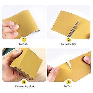 S SATC 320 Grit PSA Longboard Sandpaper 20 Yard Long Continuous Roll, 2-3/4" Wide Self Adhesive Stickyback Sanding Sheets for Automotive, Hand Sanding Blocks,Woodworking, Metal, Plastic