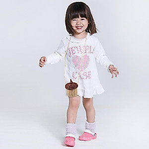 1Pc Rattan Woven Basket Bags Acorn Shaped Basket Wicker Straw Purse Rattan Bag Handwoven Crossbody Bag Mushroom Basket Wicker Basket for Girls Women