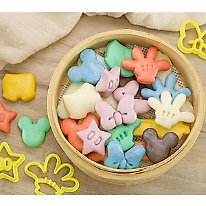 8 pcs Mouse Cookie Stamp, Cartoon Stamped Embossed Cookie Cutter Molds, Children's Baking Set, for Cookie Baking Supplies, Kids Birthday Party