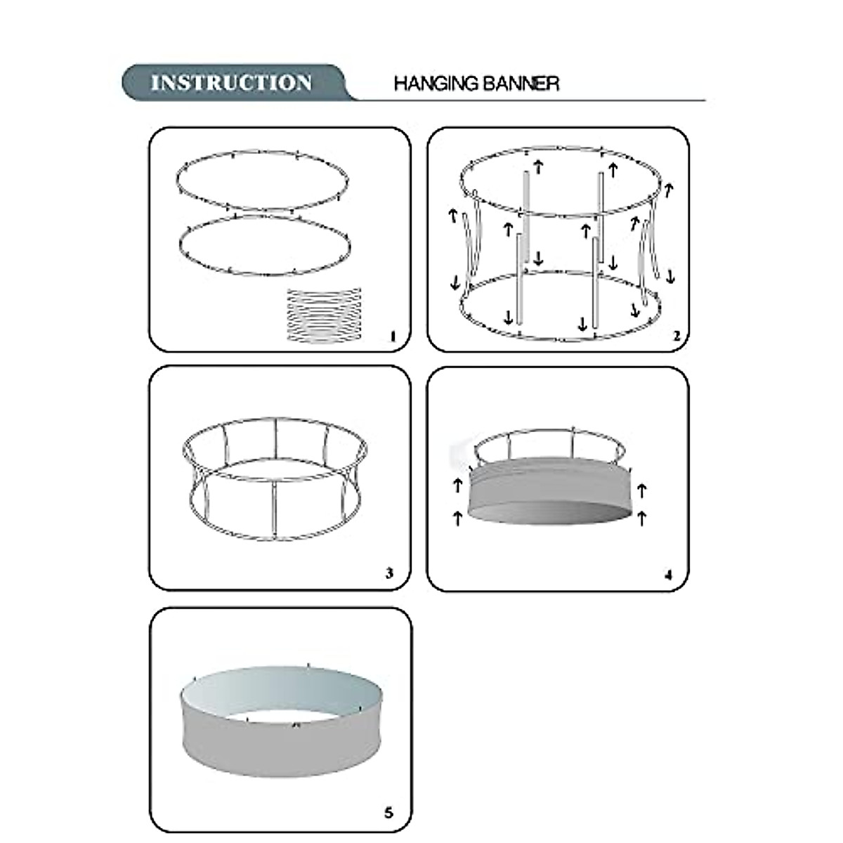 BannerBuzz Sky Tube Hanging Banners, 230 GSM Polyester Fabric, Anodized Coated Aluminium with Bungee Poles, Curved Poles, and Inbuilt Pushlock Pins (Print with Hardware,8' X 2')