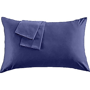 Precious Star Linen Lumber Pillowcase 12x24 Inch Egyptian Cotton 600-TC Envelope Closure Soft Sateen 30x60 CM Cushion Covers Soft & Cozy Decorative Throw Covers for Sofa Couch, Lake Blue