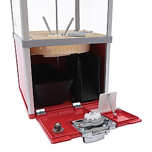 LIYUANJUN Vending Machine, Commercial Vending Machine for 1.1-2.1" Coins Pinballs Round Capsules Bouncy Balls Prize Candy Machine Gumball Vending Device Freestanding Mounting (Red)
