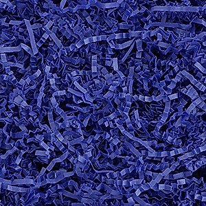 MagicWater Supply Crinkle Cut Paper Shred Filler (4 oz) for Gift Wrapping & Basket Filling - Royal Blue