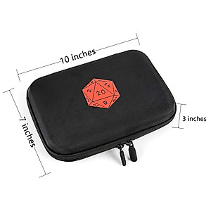 Dice Box DND Dice Storage Holder Compatible with DND Dice Sets Display Case Organizer for Tabletop RPG Game Dice Holds Up to 35 Dices/5 Sets - Black