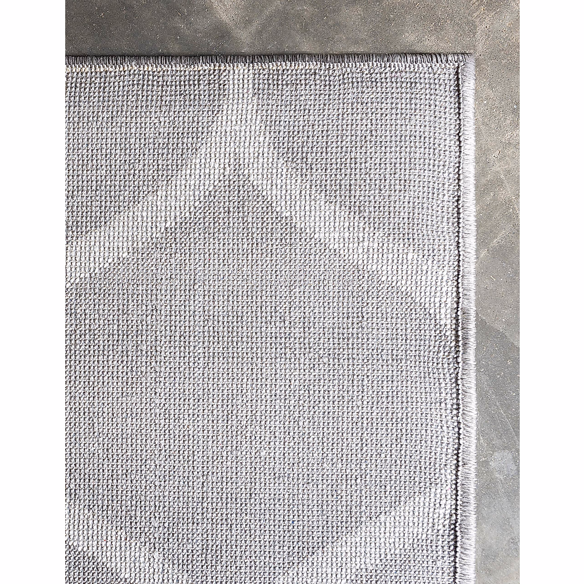 Unique Loom Trellis Frieze Collection Area Rug - Rounded (5' 1" x 8', Light Gray/ Ivory)