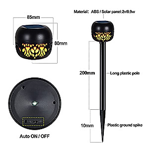 Doingart 6 Packs Solar Path Lights Outdoor Waterproof Led High Lumen,Outdoor Solar Garden Lights, Solar Power Landscape Lights for Patio Lawn Yard Landscape (Warm Color)