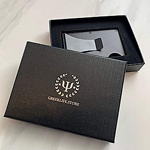 greeklife.store Kappa Sigma Fraternity’s Premium Stainless Steel Money Clip Wallet with RFID Blocking Technology, Rich Storage Front Pocket Credit Card Holder (Kappa Sigma)