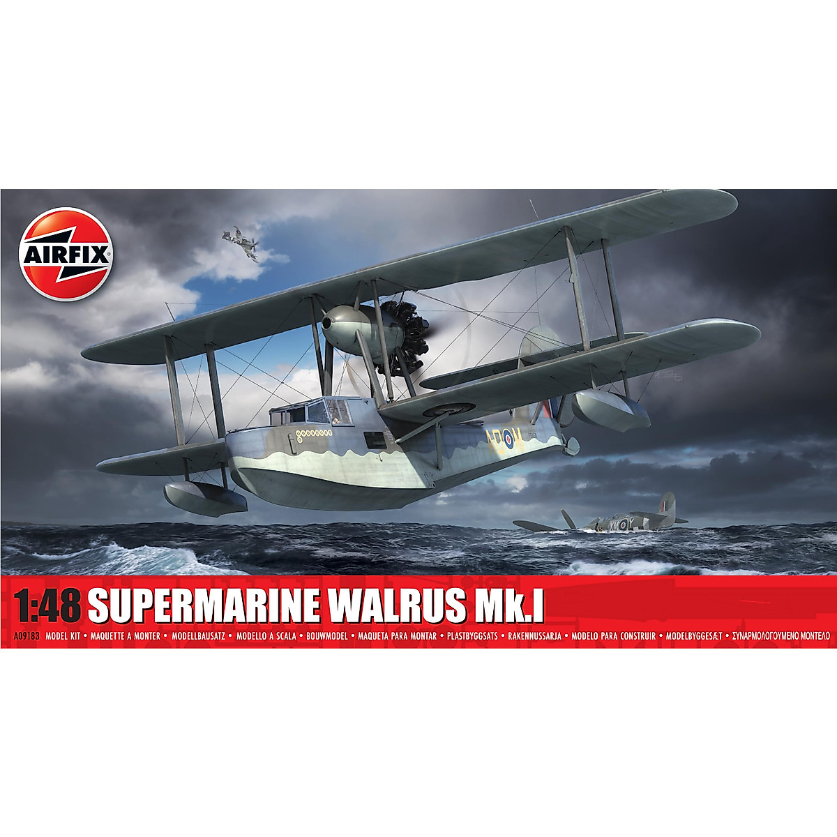 Airfix Model Airplane Kit Gift Set - A09183 Supermarine Walrus Mk.I, Plastic Plane Model Kits for Adults & Kids 14+, Skill Level 3, 1:48 Scale WW2 Military Aircraft Models - Real Aeroplane Models