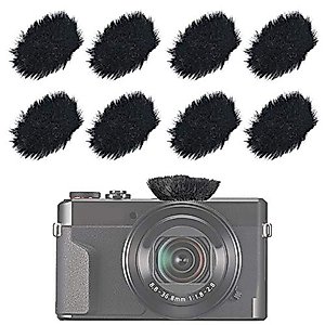 SUNMON Camera Mic Windscreen Dead Cat, Furry Camera Wind Muff Wind Cover for Canon G7X Mark II,Sony,Samsung,etc DSLR Mic Outdoor Windshield (8 Pack)