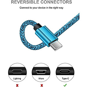 [2Pack-6Ft] USBC Charger Cord, USB to USB Type C Cable Fast Charging Braided Wire for Samsung Galaxy S23 S22 Ultra S21 Fe S20 S10 S10e S9 A12 A13 A32 A52 A72 A13 A02s A03s A33 A53 Note 20 USBC-C Chord