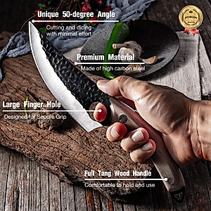 Golden Bird 5.7" Viking Knife & 7.8" Feather Knife