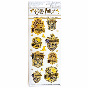 Paper House Productions Harry Potter Hogwarts House Crests Shiny Foil Enamel Effect Sticker Sheet for Crafts, Scrapbooking & Collecting