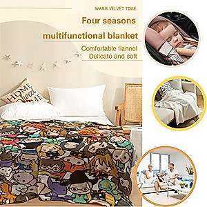 HAFSUM Throw Blanket Halloween Blankets Queen Size Winter Blankets Christmas Throw Blanket for Couch Sofa Living 60"x50"